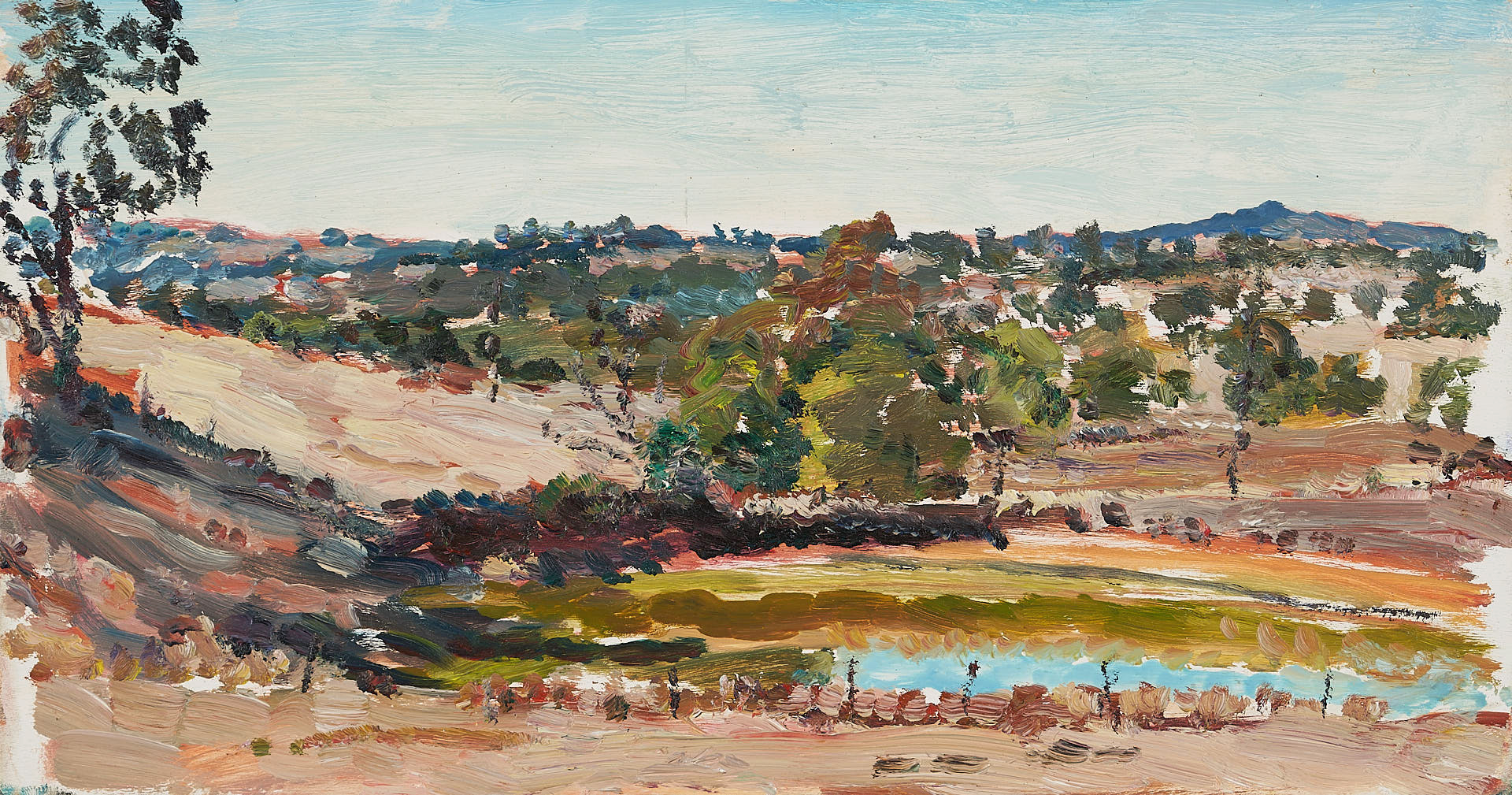 Dam near Echunga, Afternoon Light - King Street Gallery on William