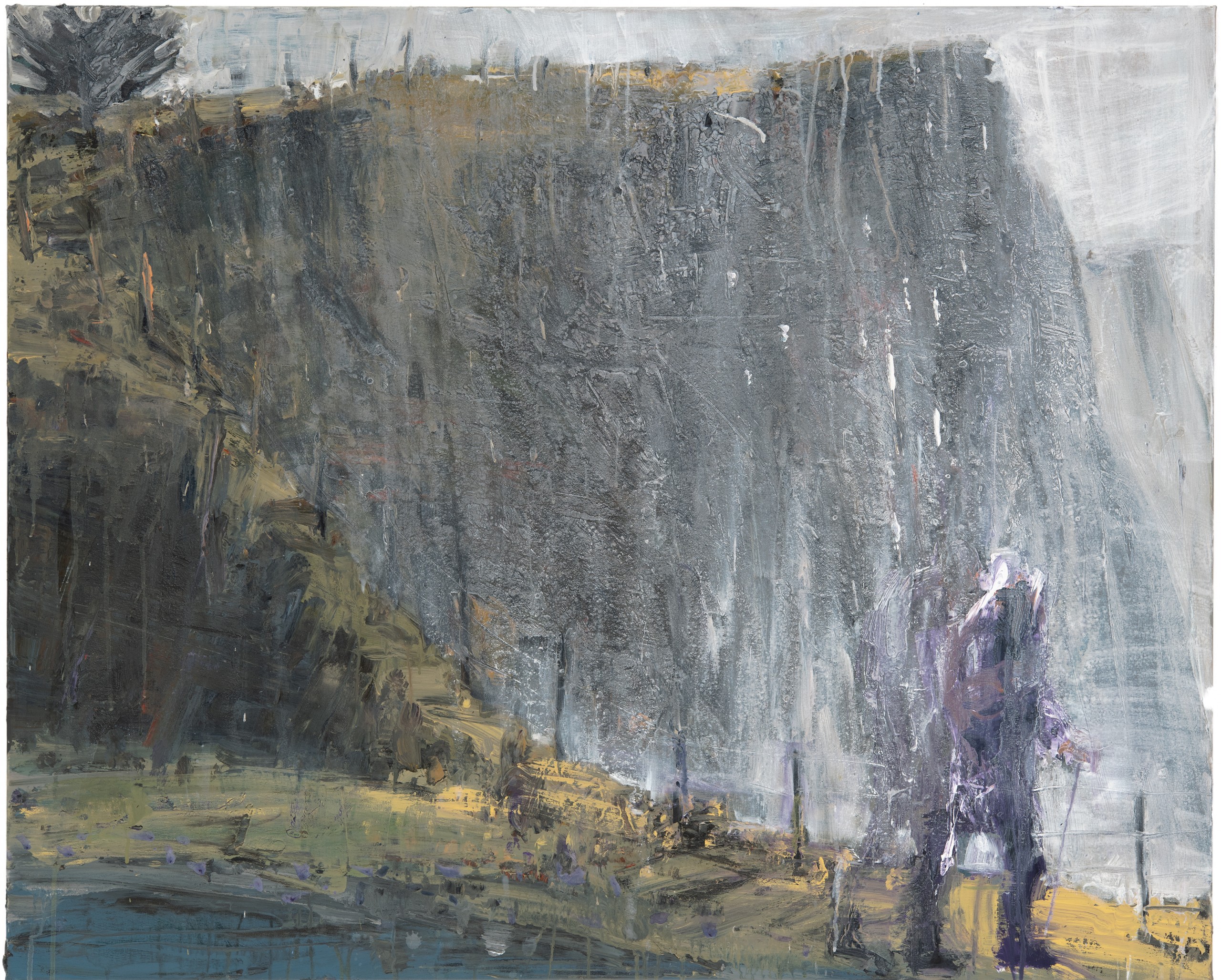 Purple Figure In Mist On Summit Road - King Street Gallery on William