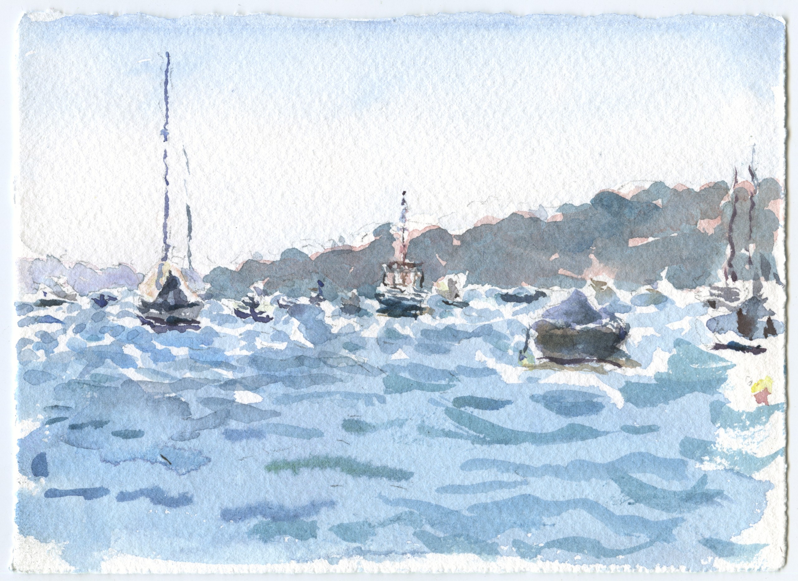 Moored Boats, Rose Bay - King Street Gallery on William